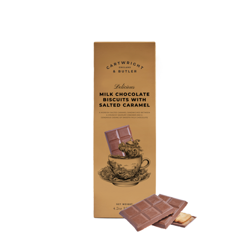 CARTWRIGHT & BUTLER Milk Chocolate Biscuits with Salted Caramel 123g ...