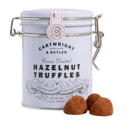 CARTWRIGHT & BUTLER Hazelnut Chocolate Truffles In Tin 180g | Valentina ...