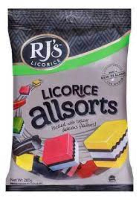 RJ's Licorice Allsorts 280g | Valentina Deli